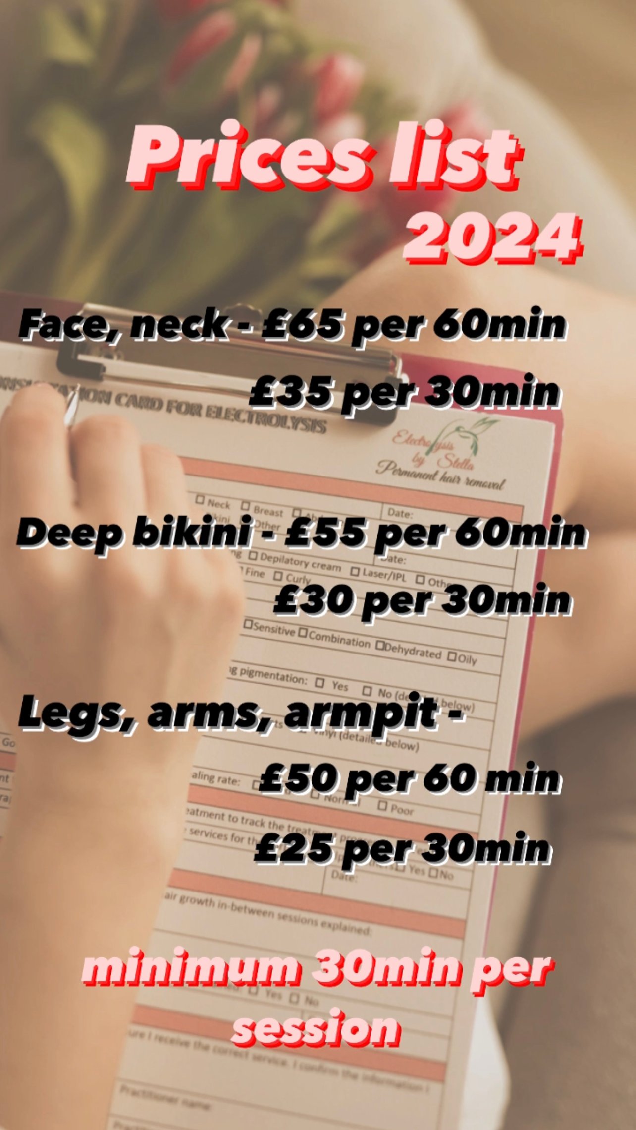 Price list - electrolysisbystella